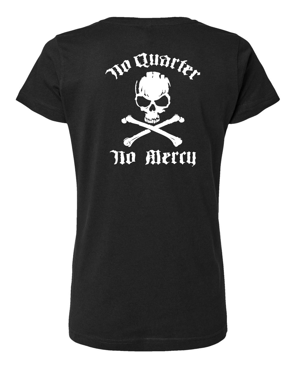 No Quarter No Mercy Short Sleeve Ladies V Neck T Shirt Krewe Of The